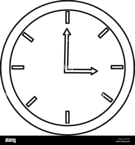 Analog Clock Vector Illustration Over White Background Stock Vector Image And Art Alamy