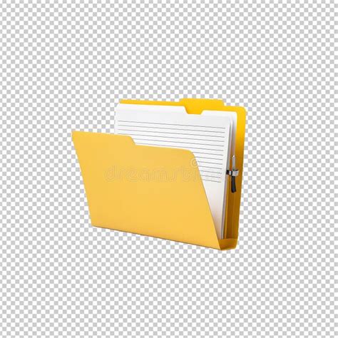 Yellow File Folder Isolated On Transparent Background Stock Photo Illustration Of Colours
