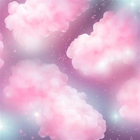 Premium Ai Image Abstract Pink Magic Puffy Clouds