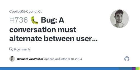 🐛 bug a conversation must alternate between user and assistant roles