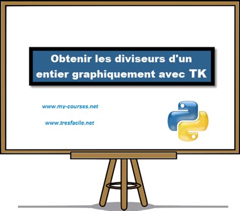 Solution Exercice 58 Obtenir Les Diviseurs Dun Entier Graphiquement En Python Tkinter Très
