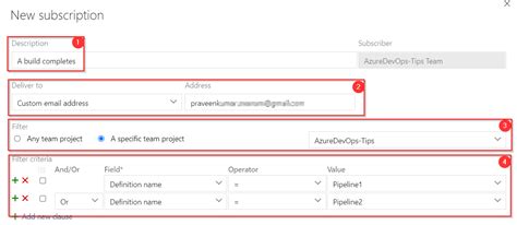 Azure Devops Tips And Tricks 2 Pipeline Notifications Custom Notification Subscription