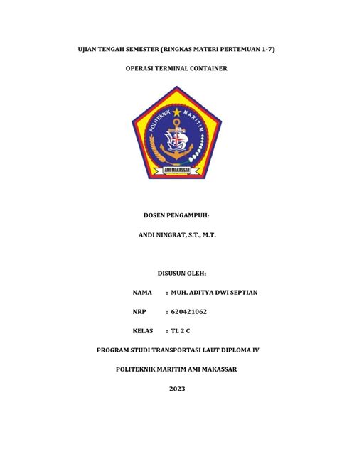 Uts Operasi Terminal Container Pdf