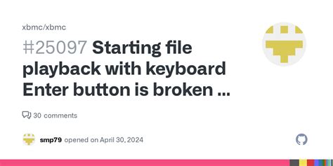 Starting File Playback With Keyboard Enter Button Is Broken In Master