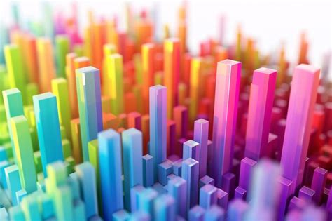 A Colorful Rectangular Objects Premium Ai Generated Image