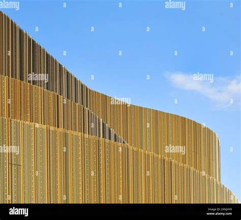 Detail Of Exterior Facade Cladding Swansea Arena And Copr Bay Bridge