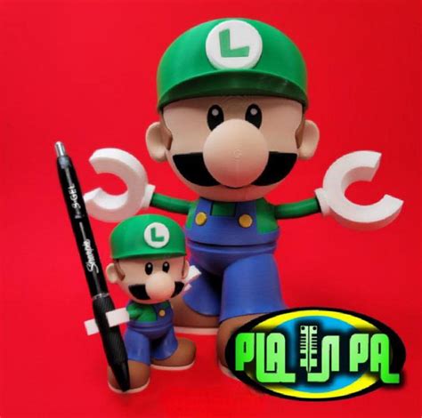 Articulating Toy Mini Luigi 3d Print Model Download Free