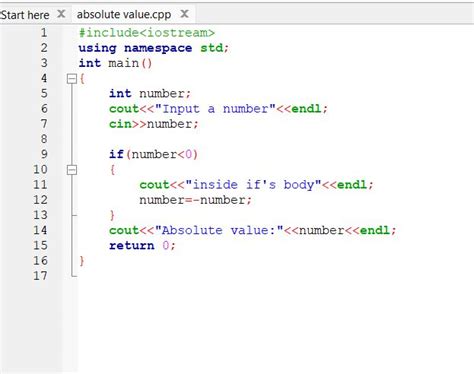 today i practice a code that shows how to find absolute value of a number 😚 c cse coding