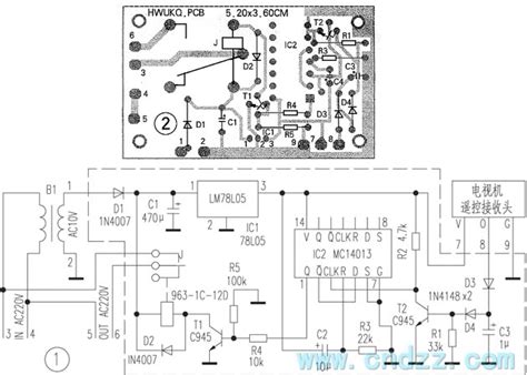 infrared remote control power socket circuit remote control circuit