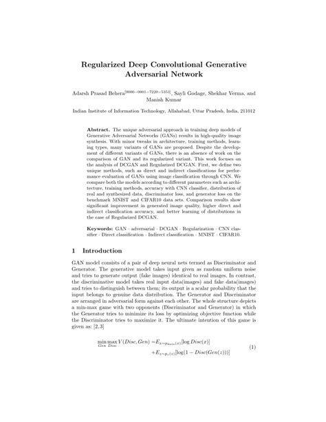 pdf regularized deep convolutional generative adversarial network