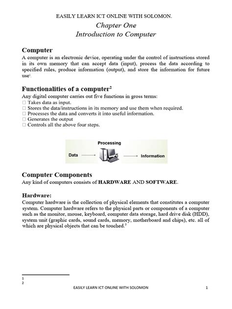ch 01 introduction to computers pdf computer hardware computer