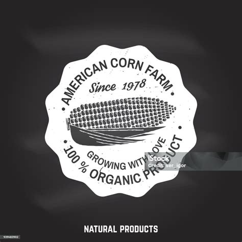 미국 옥수수 농장 배지 또는 레이블입니다 벡터 일러스트 레이 션 인장에 대한 스톡 벡터 아트 및 기타 이미지 인장 칠판 들 Istock