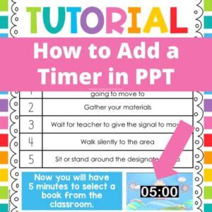 Easily Add A Timer In PowerPoint For Teaching Longwing Learning I Ela Worksheets For Upper