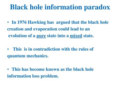 Ppt Black Hole Information Paradox And Bogoliubov Quantum Gravity Kinetic Equations Powerpoint