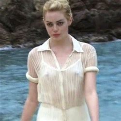 Emma Stone Shows Her Nips In A See Thru Bra