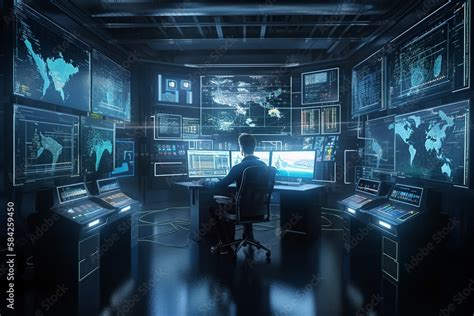 A Cyber Security Analyst Monitors A Computer Network From A Control