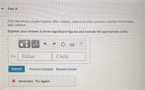 Solved The 6 Kg Block A Has An Initial Speed Of 6 Ms As It
