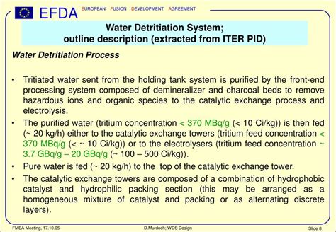 Ppt Iter Water Detritiation System Basis For Fmea Powerpoint Presentation Id 3415389