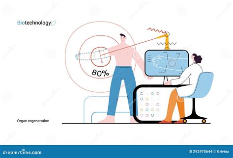 Bio Technology Flat Vector Illustration Stock Vector Illustration Of