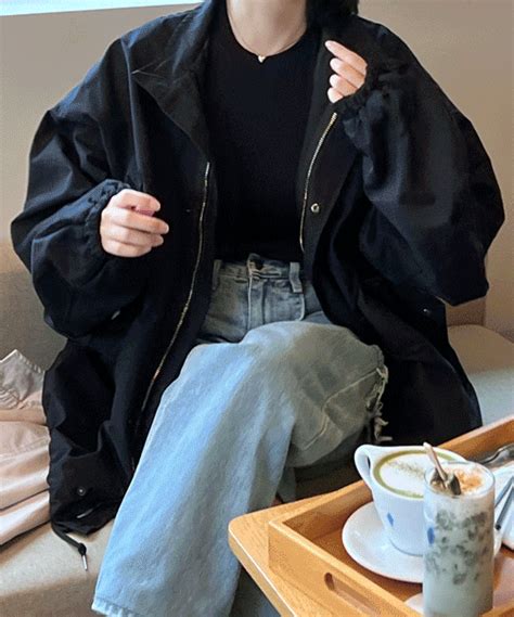 이그이 고퀄 도톰 실물보장 남녀공용 오버핏 야상 기본 스트링 점퍼 자켓 아우터