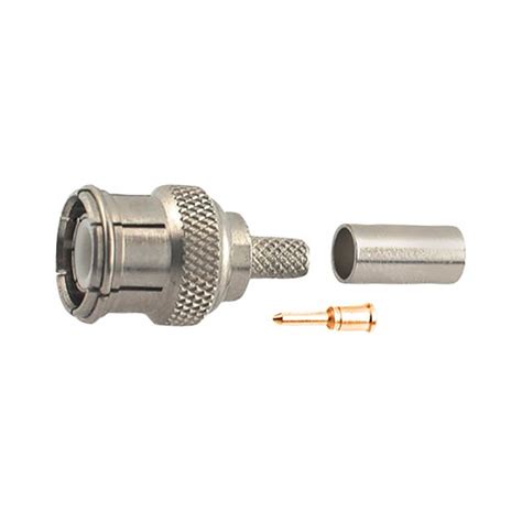 RF connector coaxial connector TNC plug crimp type push on RG58U gold pin