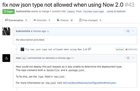 Now Complaining About `type` In `nowjson` · Issue 1759 · Vercel
