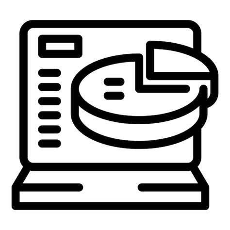 Premium Vector Laptop Showing A Pie Chart Representing Data Analysis