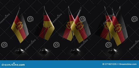 Small National Flags Of The Ddr On A Black Background Stock Illustration Illustration Of