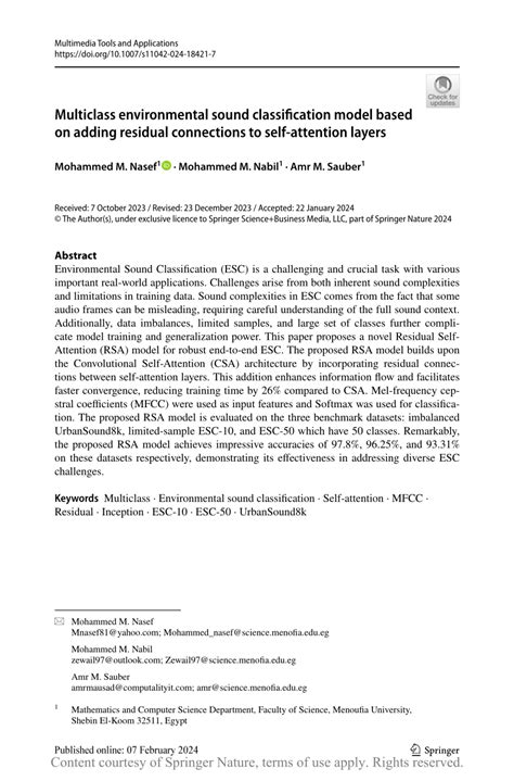 multiclass environmental sound classification model based on adding