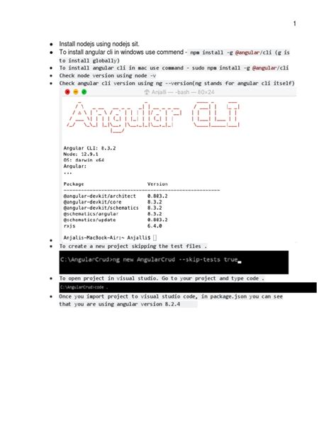 Angular Cli And Angular Crud Pdf Command Line Interface Java Script