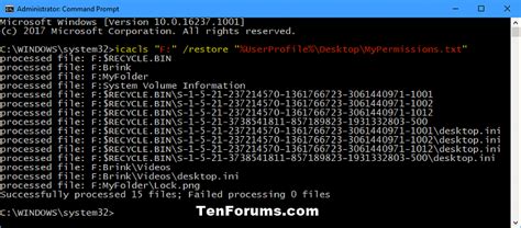 Backup And Restore Permissions Of File Folder Or Drive In Windows Tutorials