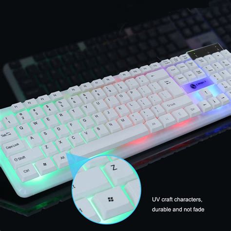 Colorful Led Backlit Wired Keyboard Mouse Set Gami Grandado