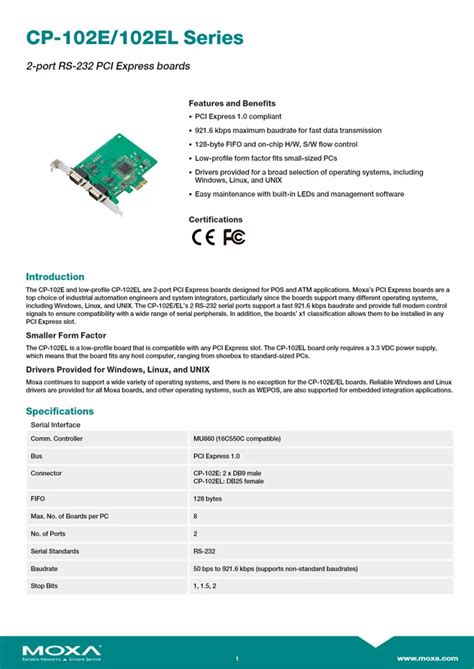 Moxa CP 102EL DB9M Multi Port Serial Cards 10 Mbps At Rs 7900 Piece In Chennai