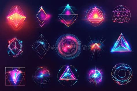 Explore Vibrant Geometric Light Effects A Mesmerizing Collection Of