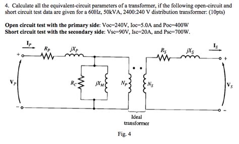 Solved Calculate All The Equivalent Circuit Parameters Of A