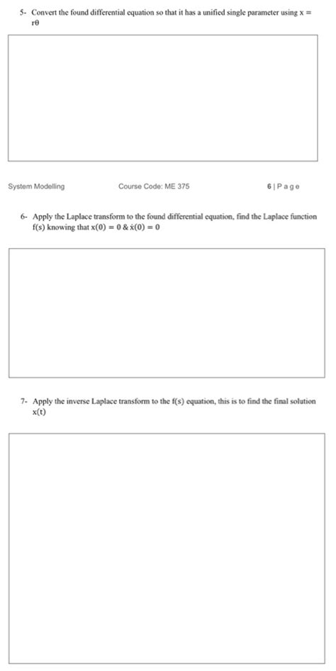 Solved Given The Following Mechanical System We Are Chegg