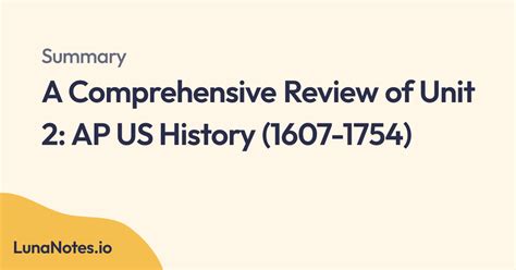 a comprehensive review of unit 2 ap us history 1607 1754 video