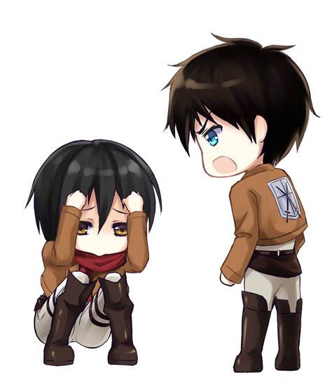 Mikasa Ackerman And Eren Yeager Shingeki No Kyojin Drawn By Zi Se Danbooru