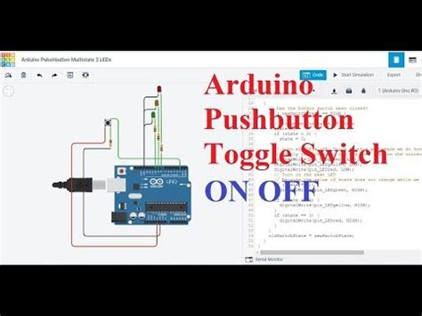 How To Use Push Button As A Toggle Switch And Multi State With Arduino Youtube Arduino