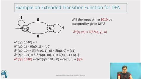 Extended Transition Function For Dfa Youtube