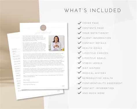 Nutritionist Client Intake Forms Nutrition Client Intake Forms Health Questionnaire Forms