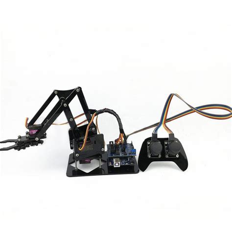 4dof robot arm with remote control ps2 self assemble with mg90s servo for arduino un r3