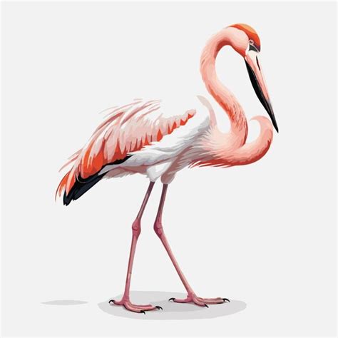 Premium Vector Flamingos Vector On A White Background