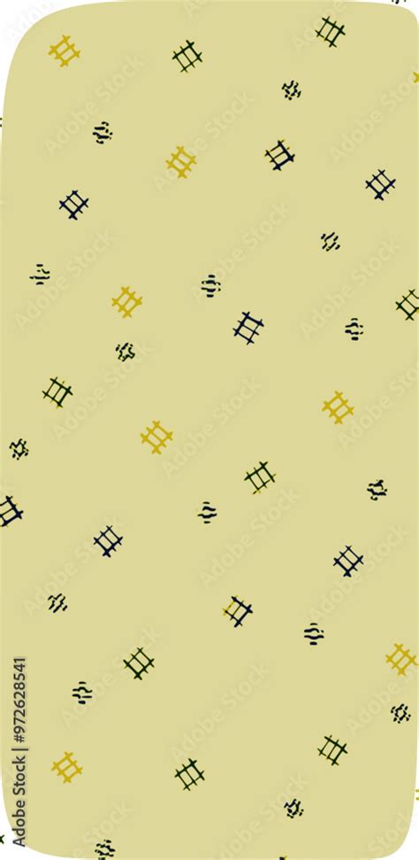 Pattern Of Colorful Hash Marks On A Pale Yellow Background Creates A