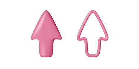 Premium Vector 3d Arrow Pointer Or Mouse Cursor Realistic Outline And Volumetric Arrows In