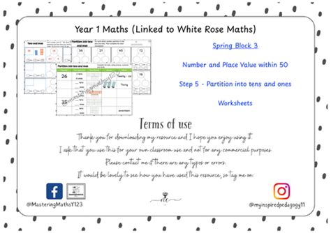 Partition Into 10s And 1s Year 1 White Rose Maths Spring Blk 3 Npv