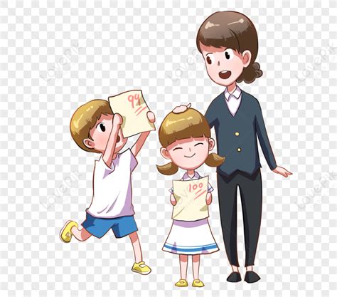 선생님과 학생 PNG 일러스트 무료 다운로드 Lovepik