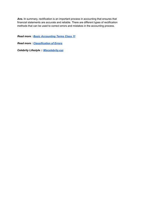 meaning of rectification of errors pdf