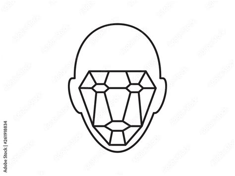 Icon Of Identity Biometric Verification Sign Face Recognition System