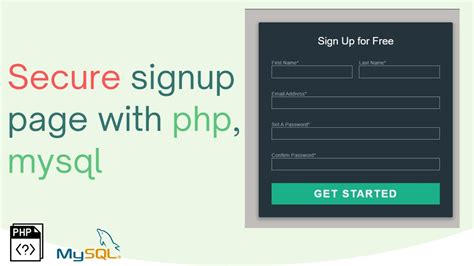 Full Signup Page With Php Object Oriented And Mysql Youtube